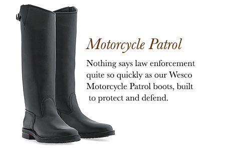 Custom Wesco Motorcycle Patrol Boots